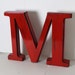 Giant Light Letter M Red Giant Sign Large Bright Letter - Etsy