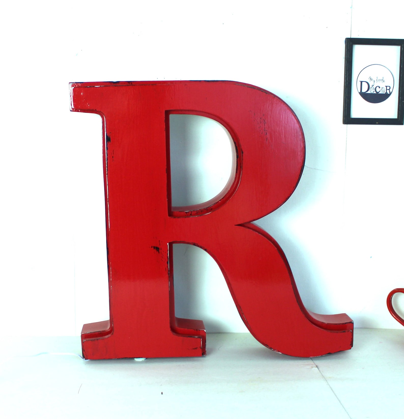 Lettre lumineuse géante R rouge enseigne géante grande - Etsy France