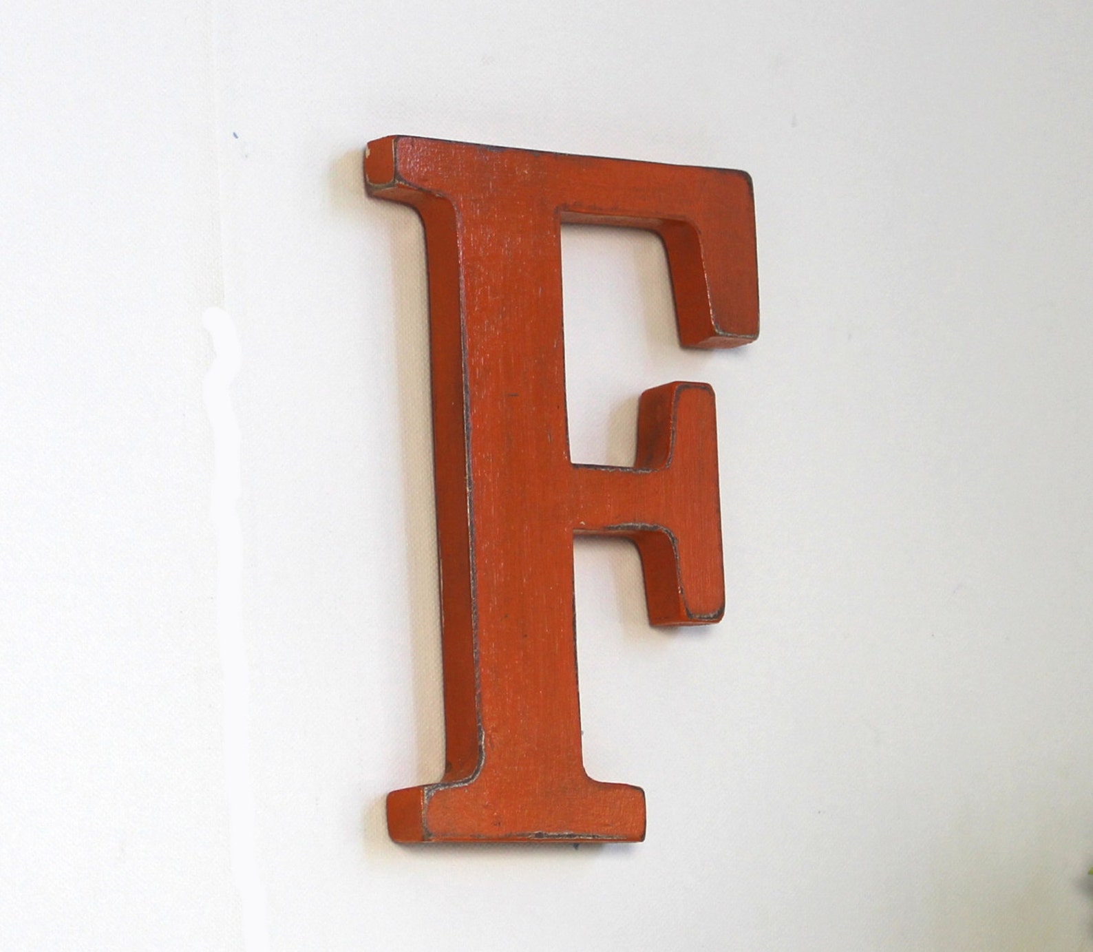 Wooden Letter F Orange Letter Custom Letters Wedding - Etsy
