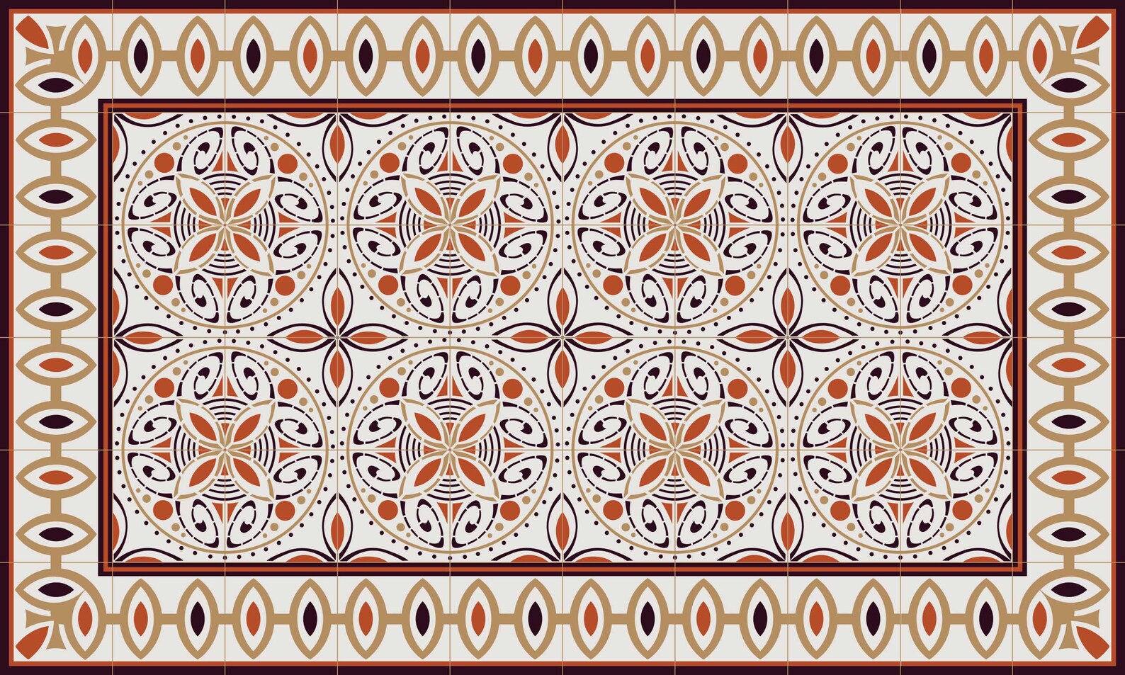 PVC Floor Mat, for the Kitchen or the Bath Room . Cinnamon by TIVA ...