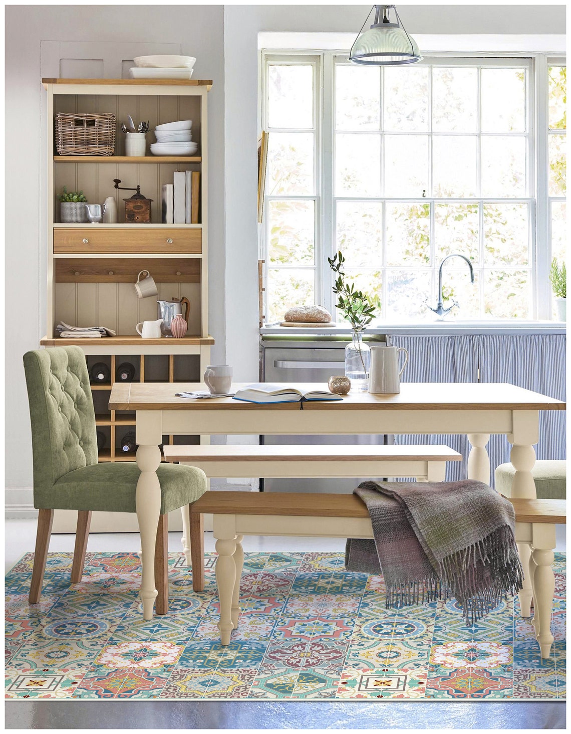 TIVA DESIGN Venetian Beauty Vinyl Floor Mat, Decorative Linoleum PVC ...