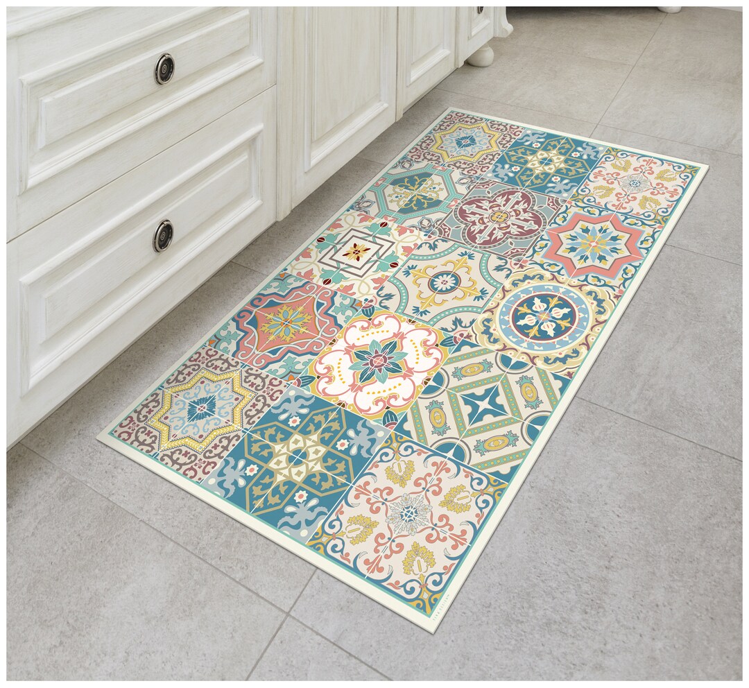 TIVA DESIGN Venetian Beauty Vinyl Floor Mat, Decorative Linoleum PVC ...