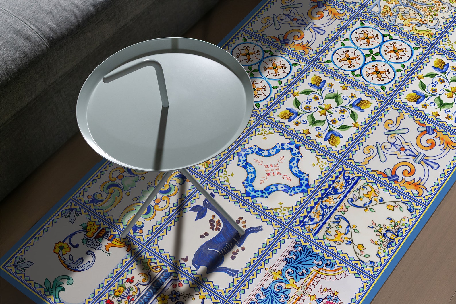 Vinyl Floor Mat PVC Rug Runner Tile Flooring. Florence by - Etsy