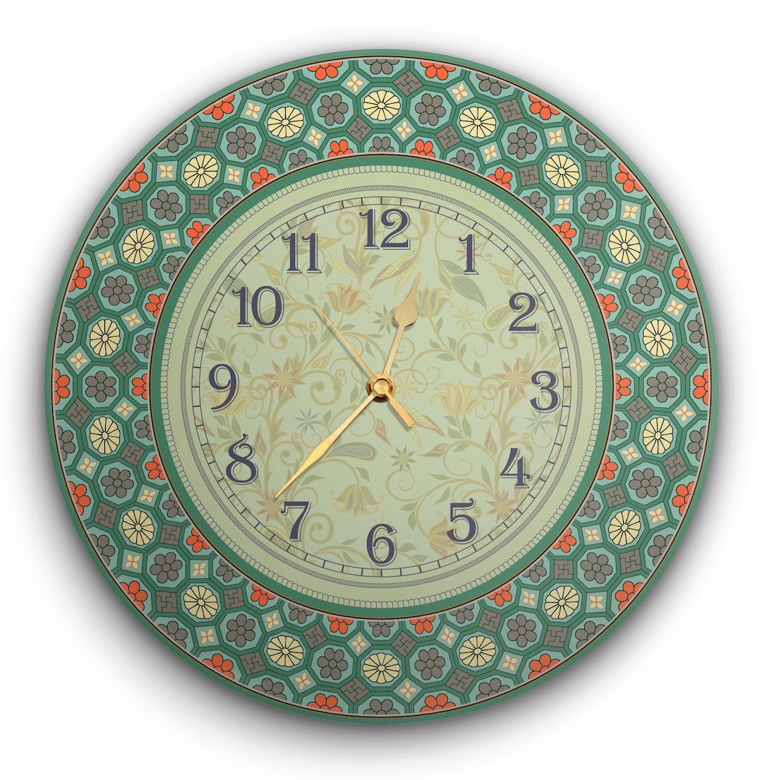 Ancient Beauty Unique Art Work Wall Clock, Acrylic Glass, Silent Non ...