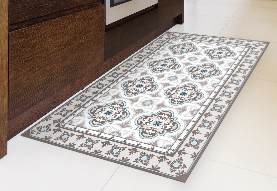 TIVA DESIGN Toscana Vinyl Floor Mat, Anti-slip PVC Rug - Etsy