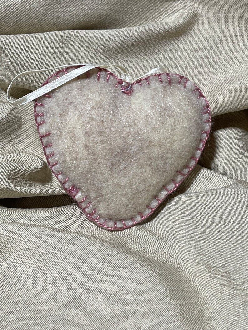 Vintage Inspired, Shabby Chic Felt Fabric Hearts - Uniquely Handcrafted ...