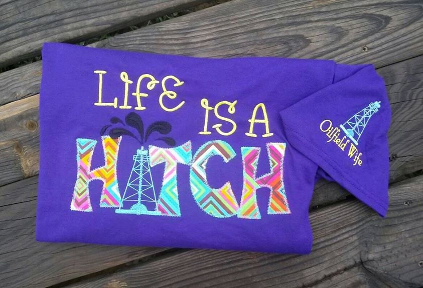 Life is a Hitch Oilfield Wife Oil Rig Shirt Monogrammed | Etsy