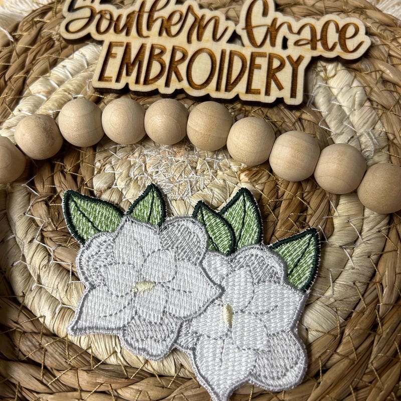 Magnolia Sew on Patch - Etsy
