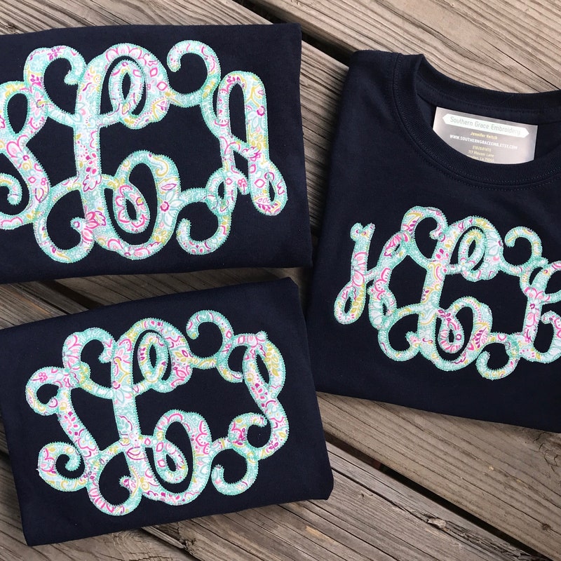 Monogram Applique - Etsy