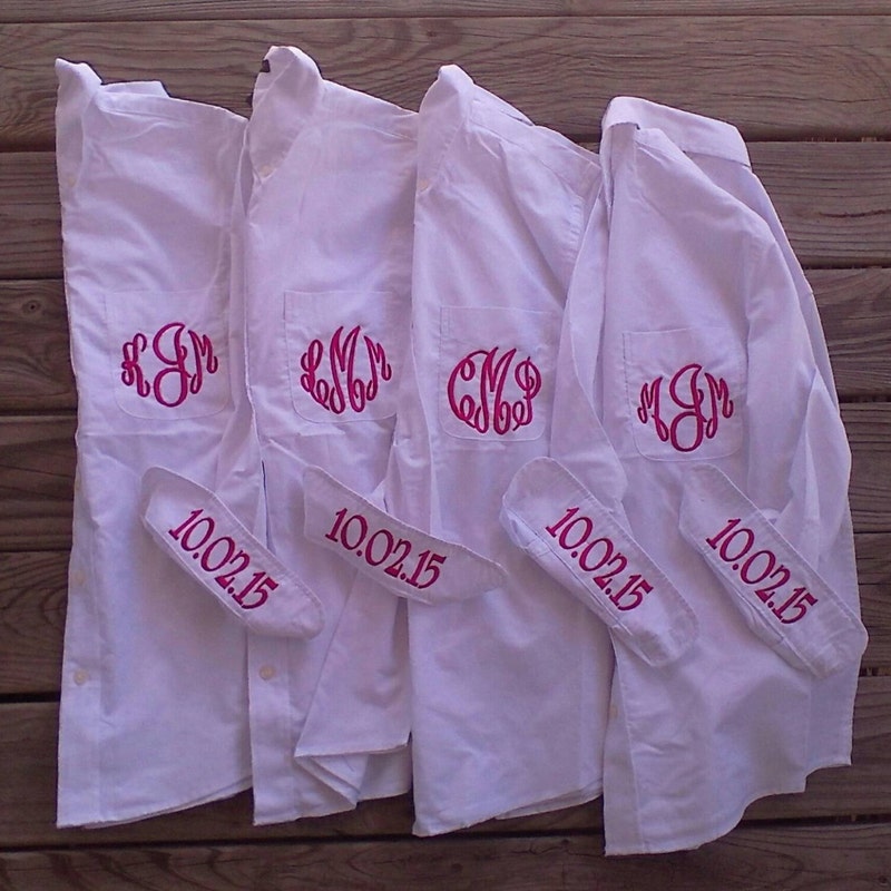 Monogram Button Down - Etsy