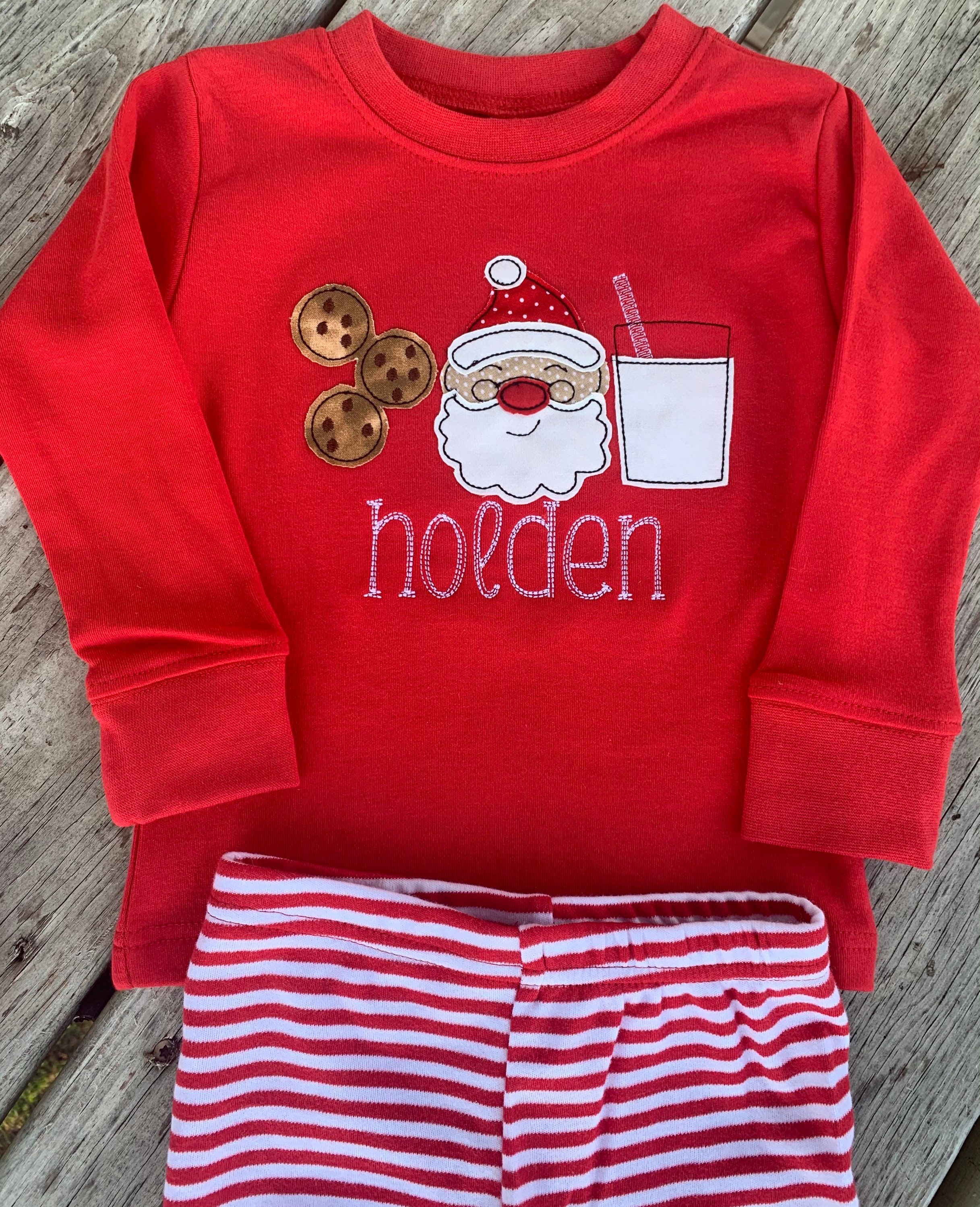 Christmas Holiday Pajamas Shirt and Pants set Boy Girl red | Etsy