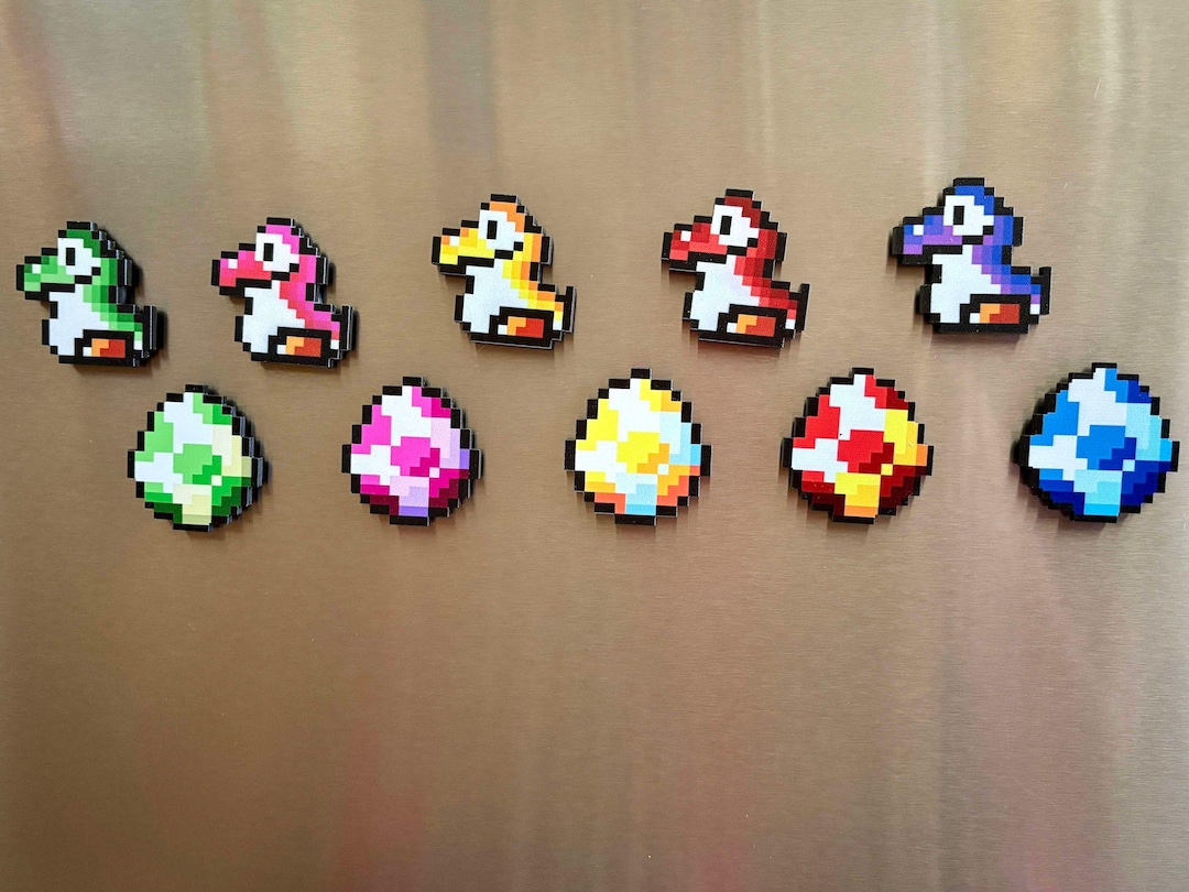 Yoshi Inspired Mini Magnets - Etsy