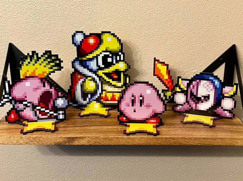 Kirby Sprites Super Nintendo Video Game Inspired - Etsy