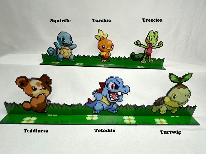 Pokemon Sprites Nintendo Video Game Inspired Pixel Art - Etsy
