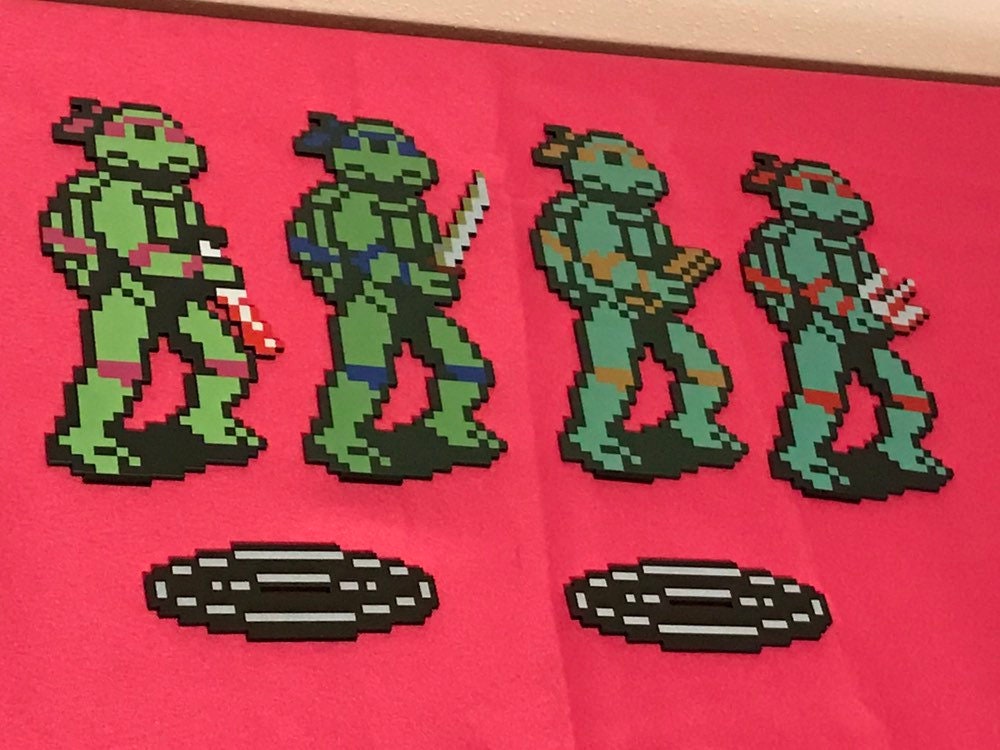 Teenage Mutant Ninja Turtles Sprites Nintendo Video Game | Etsy