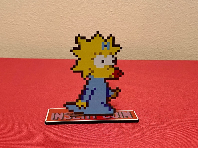The Simpsons Arcade Sprites Video Game Inspired | Etsy