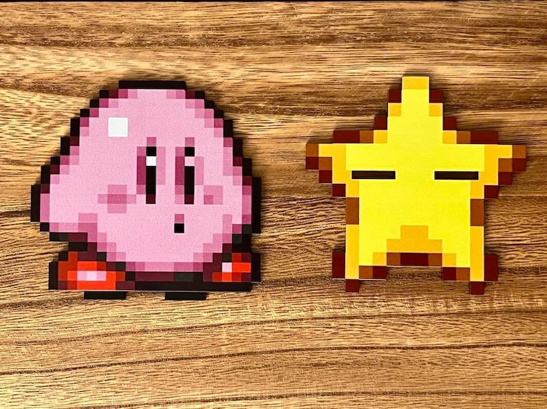Kirby Sprites Super Nintendo Video Game Inspired - Etsy