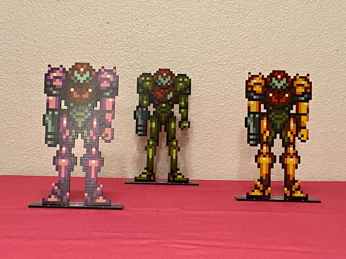 Super Metroid Samus Sprites inspirados en Super Nintendo | Etsy México