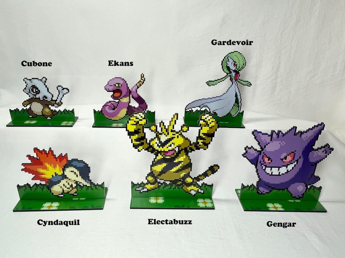 Pokemon Sprites Nintendo Video Game Inspired Pixel Art - Etsy