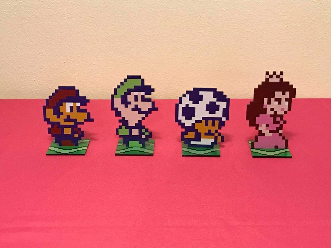 Super Mario Bros 2 Sprites Nintendo Video Game Inspired | Etsy
