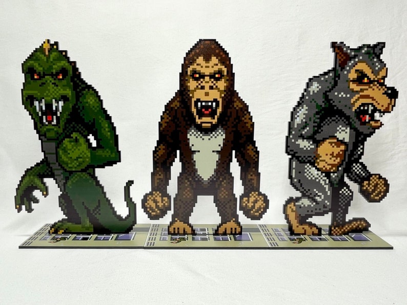 Rampage Arcade Sprites Video Game Inspired - Etsy