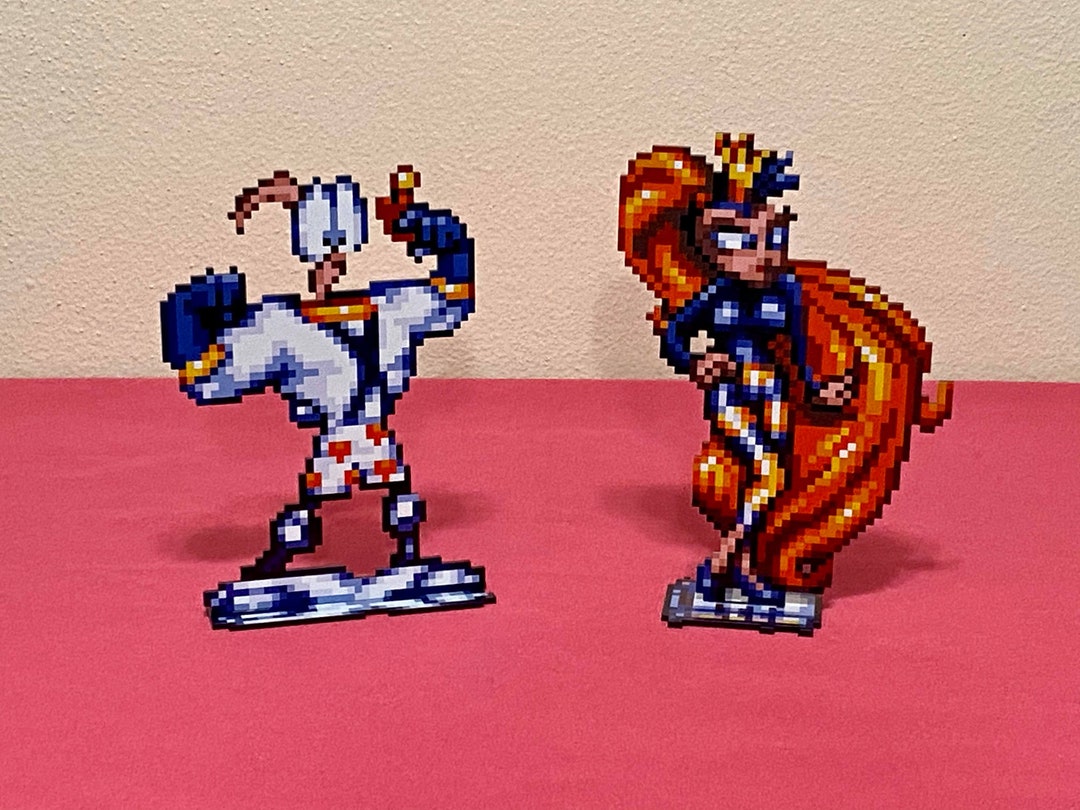 Earthworm Jim Sprites - Super Nintendo Video Game Inspired Art - Etsy