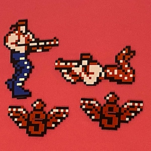 Contra Blue & Red Sprites - Bill Rizer and Lance Bean - Etsy