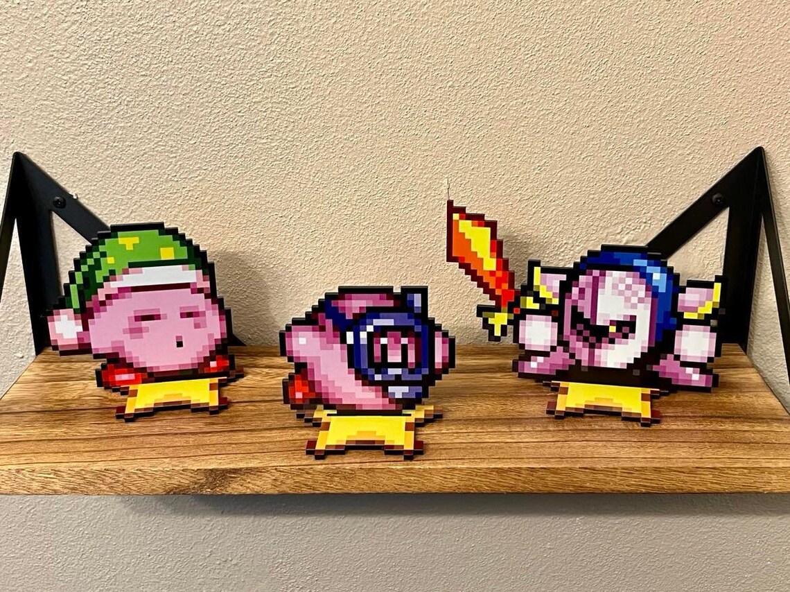 Kirby Sprites - Super Nintendo Video Game Inspired - Etsy