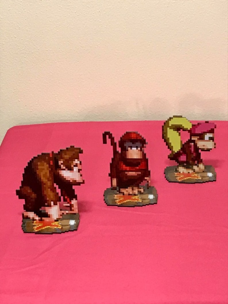 Donkey Kong Country Sprites Super Nintendo Inspired | Etsy