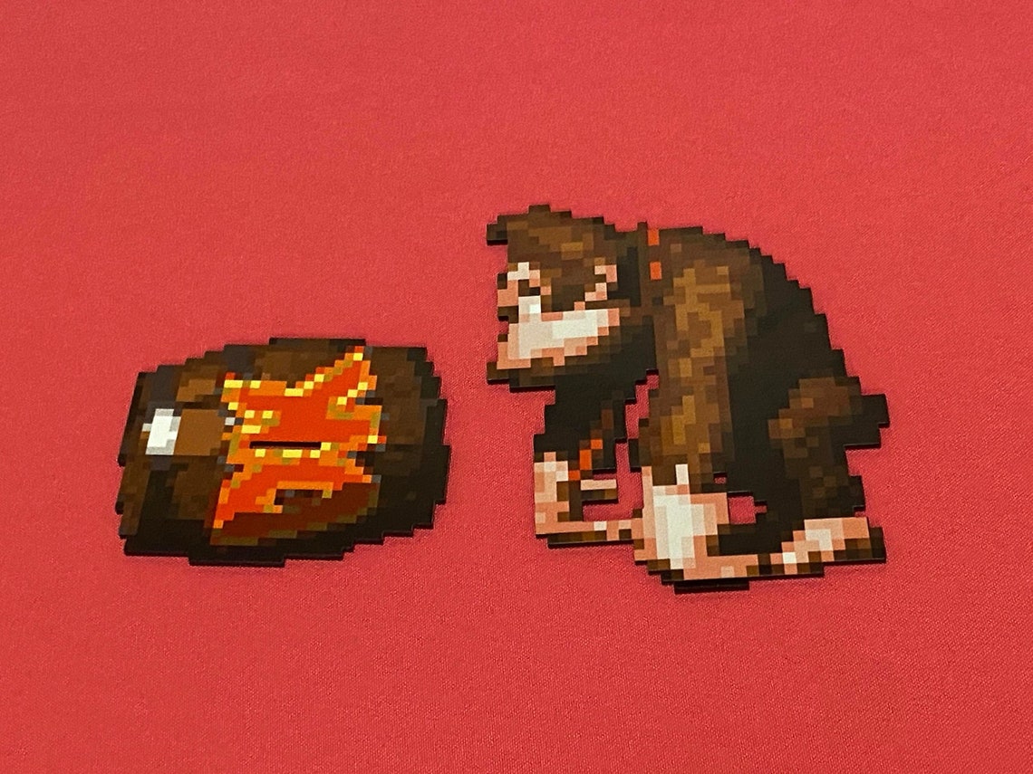 Donkey Kong Country Sprites Super Nintendo Game Inspired - Etsy