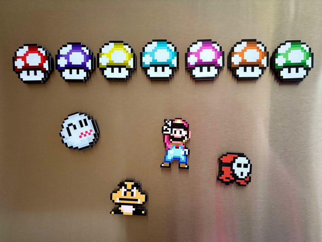 Mario Inspired Mini Magnets - Etsy