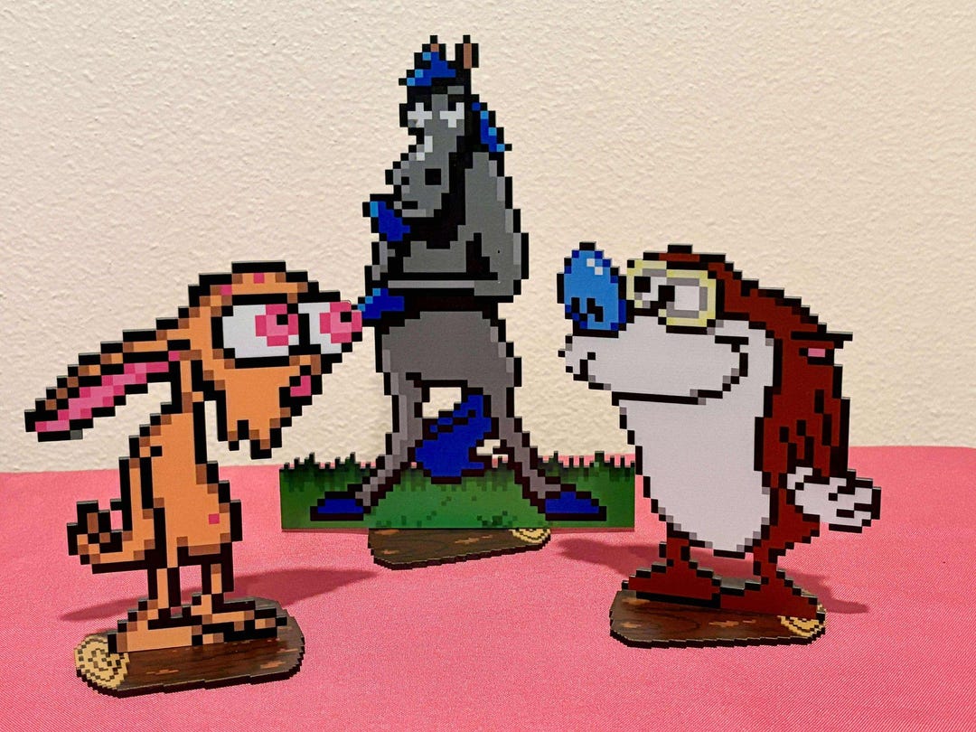 Ren & Stimpy Sprites - Video Game Inspired - Etsy