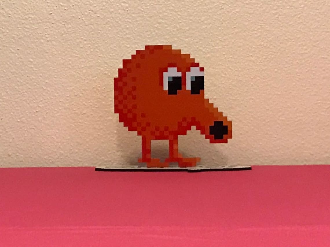 Q*bert Sprite - Arcade Video Game Inspired - Etsy