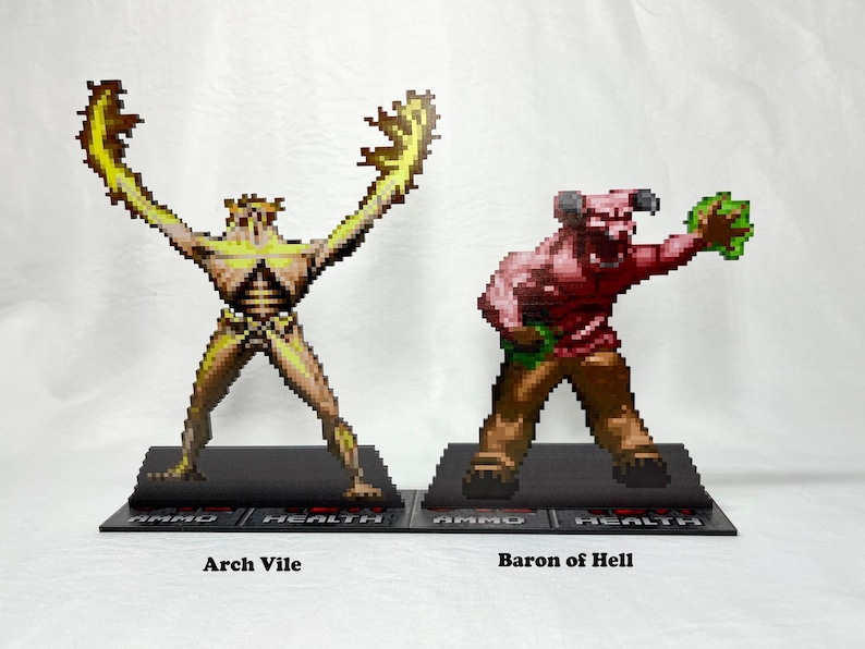 Doom Pc Video Game Inspired Sprite Art Etsy