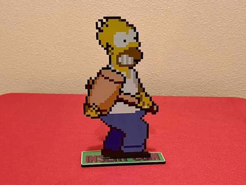 The Simpsons Arcade Sprites Video Game Inspired | Etsy