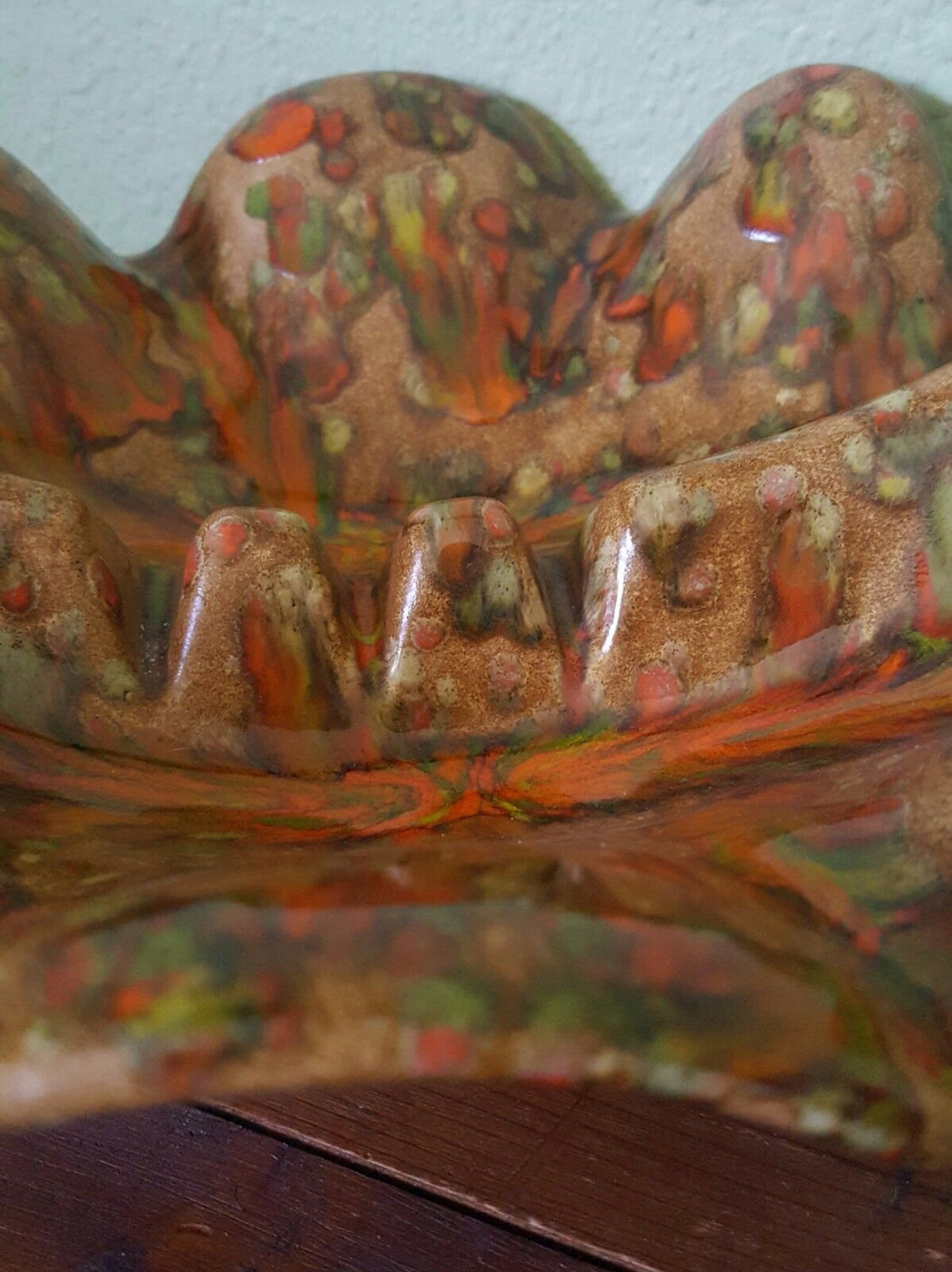 Psychedelic 1970's Ashtray Art Pottery Volcanic Clam - Etsy