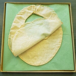 Antique Baby Bibb Bib 1932 With Candle Wicking / French Knots in ...