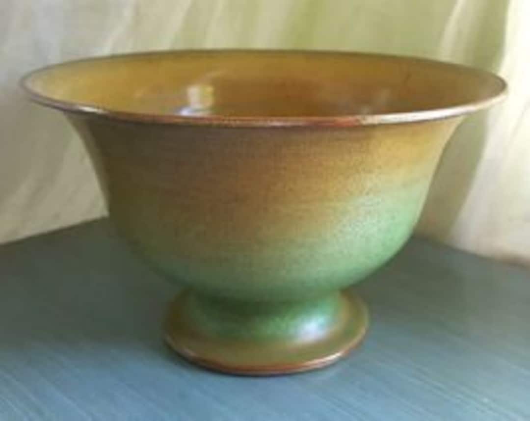 South Carolina Stoneware! Art Pottery Red Clay Pedestal Planter, Flower ...