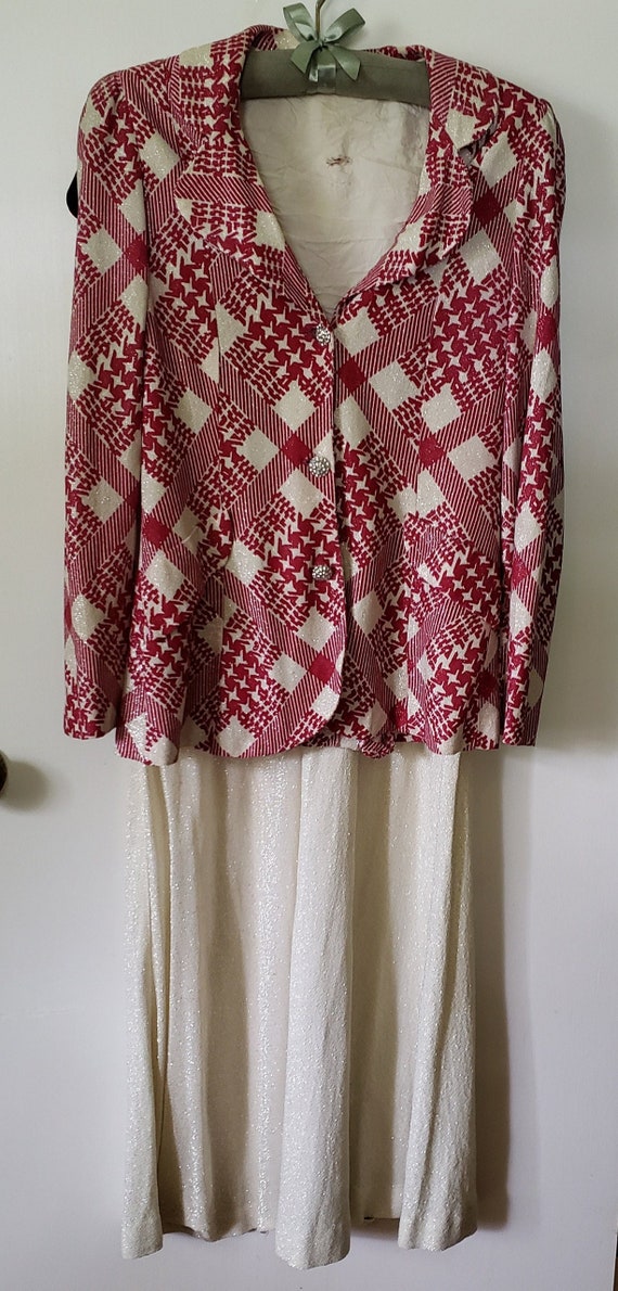 Genuine 1980's Metallic Thread Handmade, Jacket/Blaze… - Gem