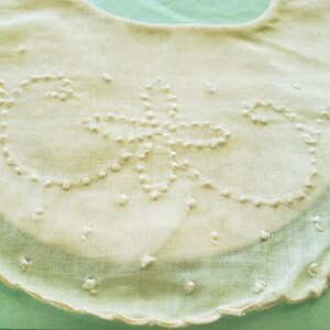 Antique Baby Bibb Bib 1932 With Candle Wicking / French Knots in ...