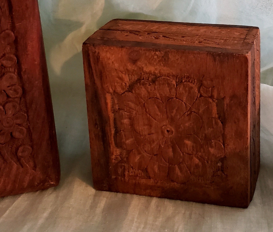Wooden Sheesham Boxes, Handmade in India, Hand Carved Wood, Inlay ...