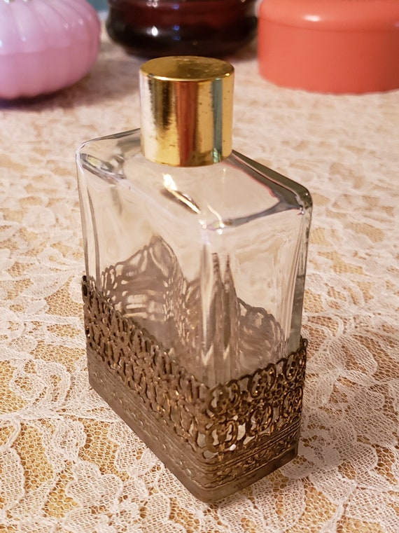 Vintage Perfume Bottle Filigree Wrap Hollywood Regency Gold - Etsy