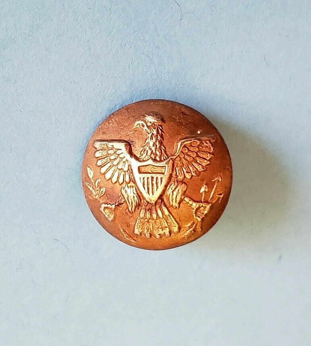 Horstmann Bros. Co. 1898 Brass Eagle Button! Spanish American War Era 7 ...