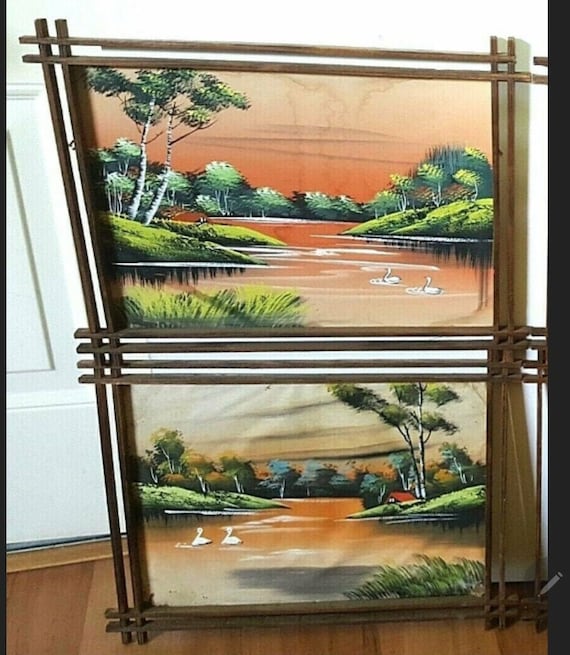 Japan Rice Paper Paintings Asian Scenery Art Swans Lake - Etsy