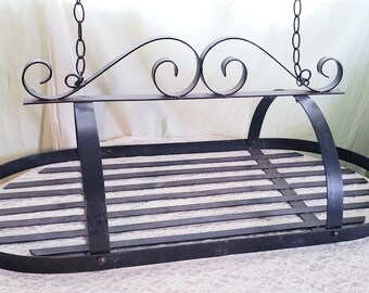 Wrought Iron Pot Rack - Etsy