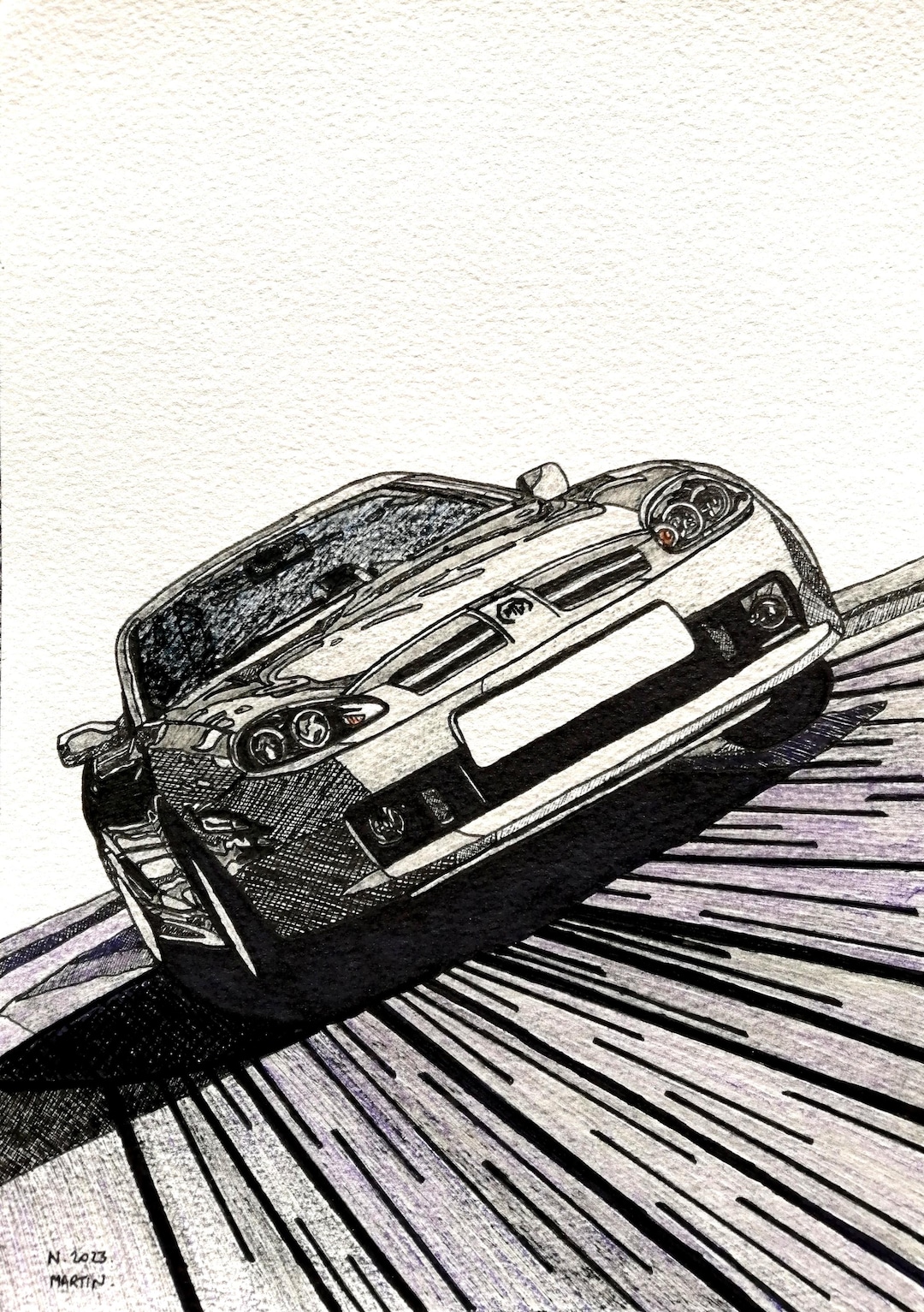 Mg Tf Drawing, Original A4 Size Hand-drawn Drawing (not a Print) - Etsy ...
