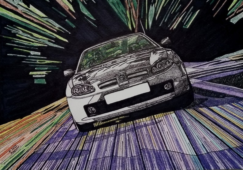 Mg Tf Drawing Original A4 Size Hand-drawn Drawing not a - Etsy