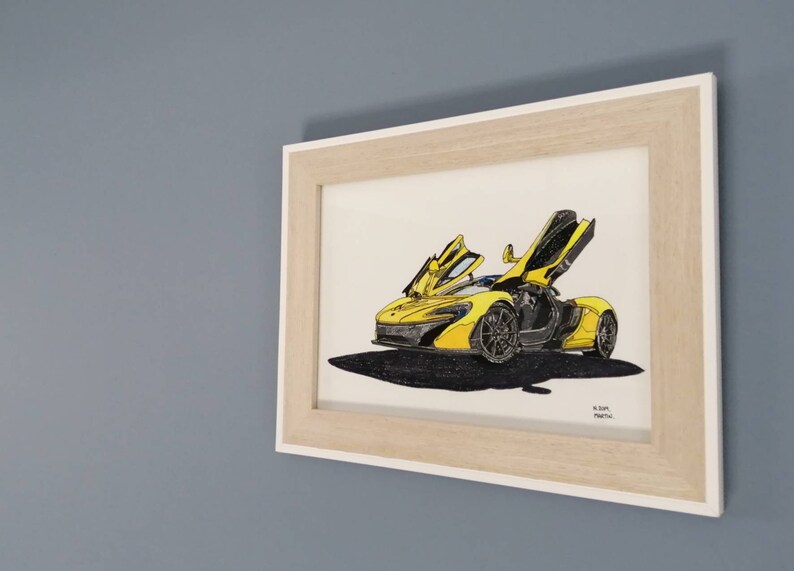 Mclaren P1 Drawing Original A4 Size Hand-drawn Drawing not a - Etsy