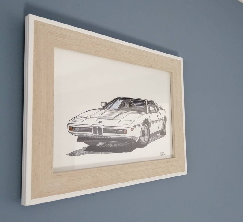 BMW M1 Drawing Original A4 Size Hand-drawn Drawing not a - Etsy