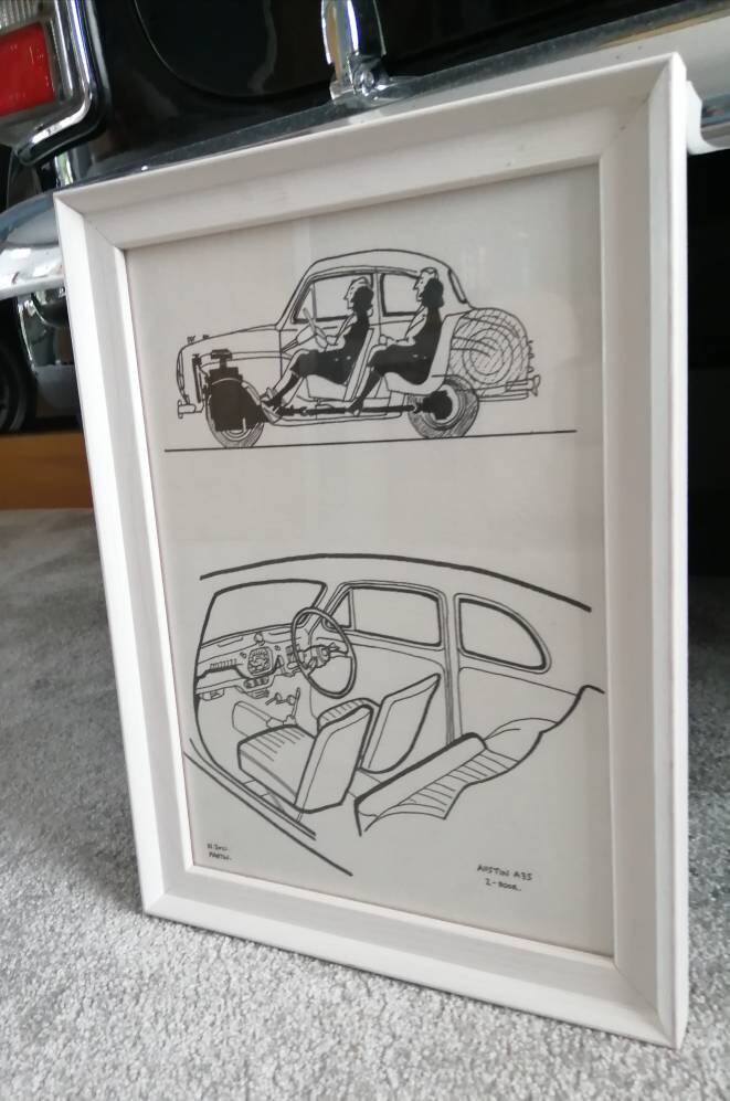 Austin A35 Drawing Original A4 Size Hand-drawn Drawing not a - Etsy Canada